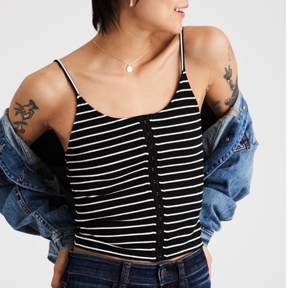 American Eagle Outfitters | Tops | Ae Soft Sexy Essential Ribbed Hookandeye Tank | Poshmark